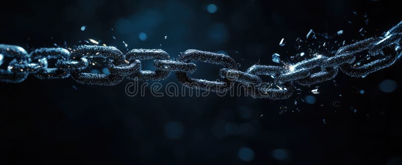Breaking Silver Chain Halloween Banner Stock Photo - Image of chain ...
