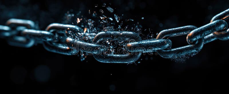 Breaking Silver Chain Halloween Banner Stock Photo - Image of modern ...