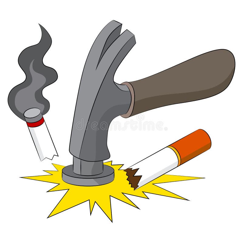 Smoking Ban Cartoon stock illustration. Illustration of enemy - 38742460