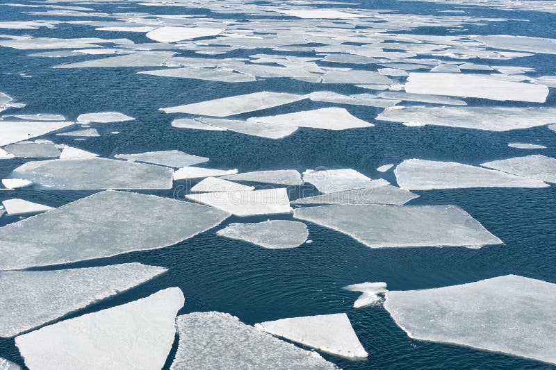 Breaking Spring Ice Floe at the Sea Stock Image - Image of blue ...