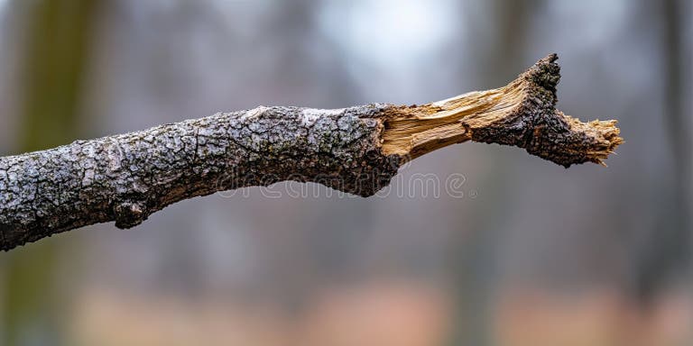 Breaking Tree Branch, a Tree Branch Breaking and Falling, Capturing the ...