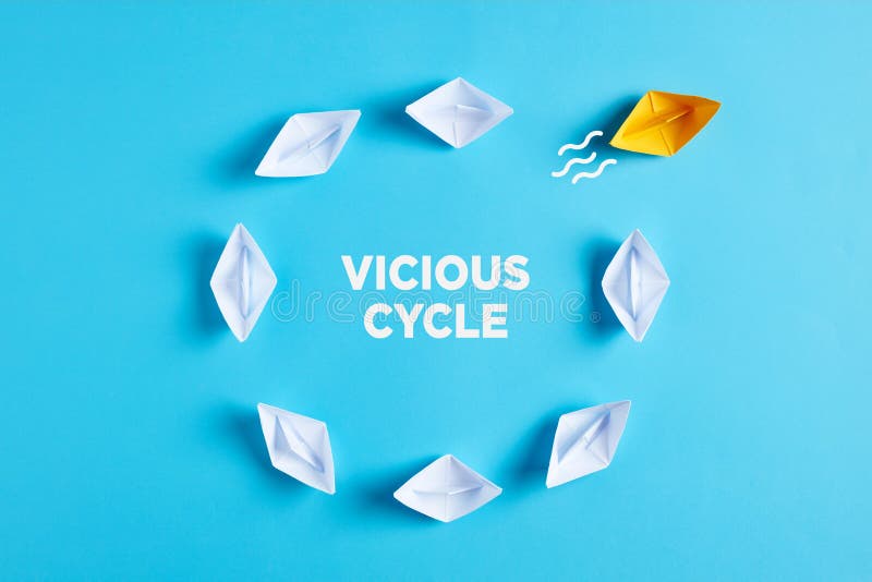 Breaking the Vicious Cycle in Business or in daily Life Stock Image ...