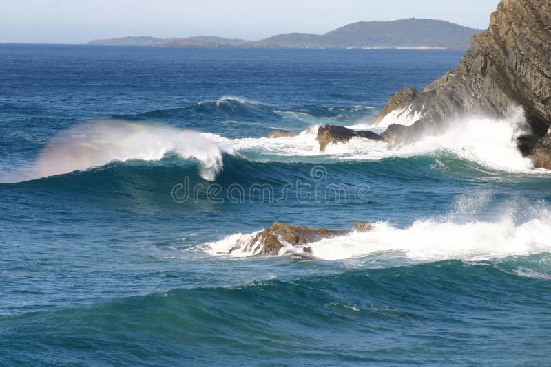 Breaking wave stock image. Image of wave, coastline, spray - 3169371