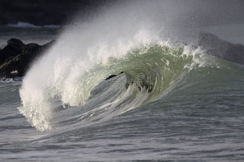 Breaking wave stock image. Image of ocean, surf, shore - 1249203