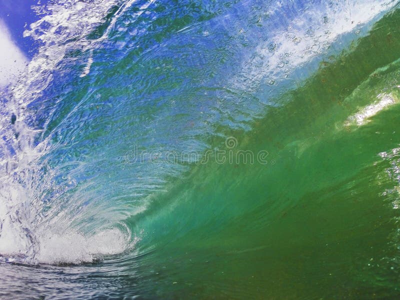 Breaking Wave stock image. Image of ocean, inside, blue - 44619749