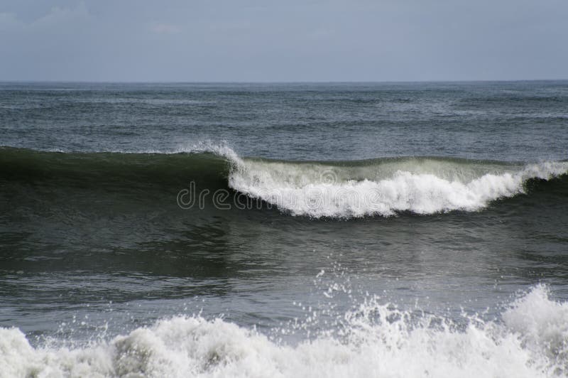 A Breaking Wave, Its Crest Has Started To Collapse Stock Photo - Image ...