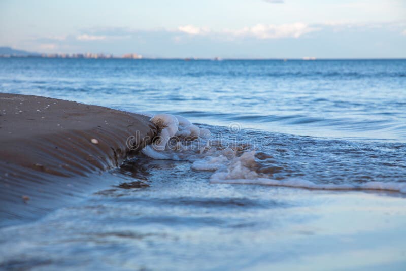 Breaking Wave Against the Background of the City Stock Photo - Image of ...