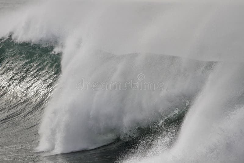 Sea Wave with Spray and Foam Near the Shore Stock Image - Image of ...