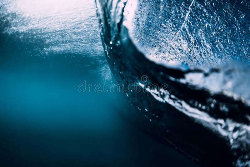 Breaking Wave in Underwater. Ocean Element in Underwater Stock Image ...