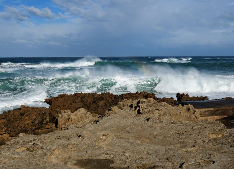 Breaking Waves Announcing a Storm at the Coast of Warrnambool Victoria ...