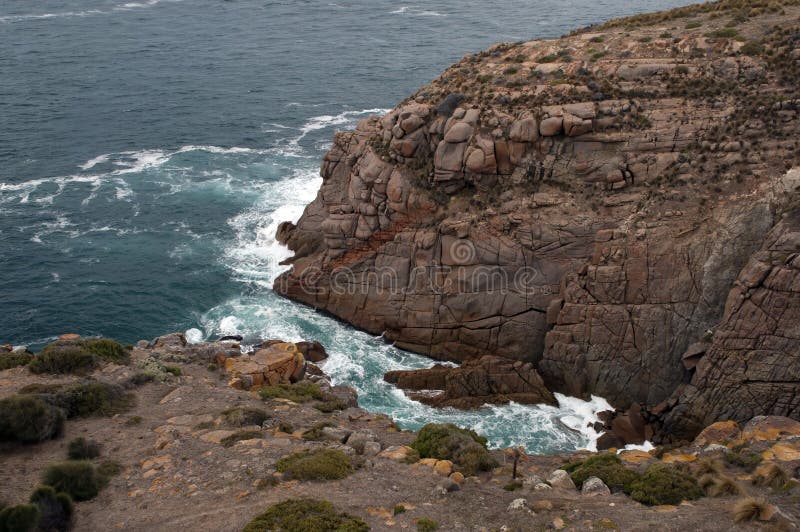 Breaking Waves at Bottom of Cliff Stock Image - Image of nature ...