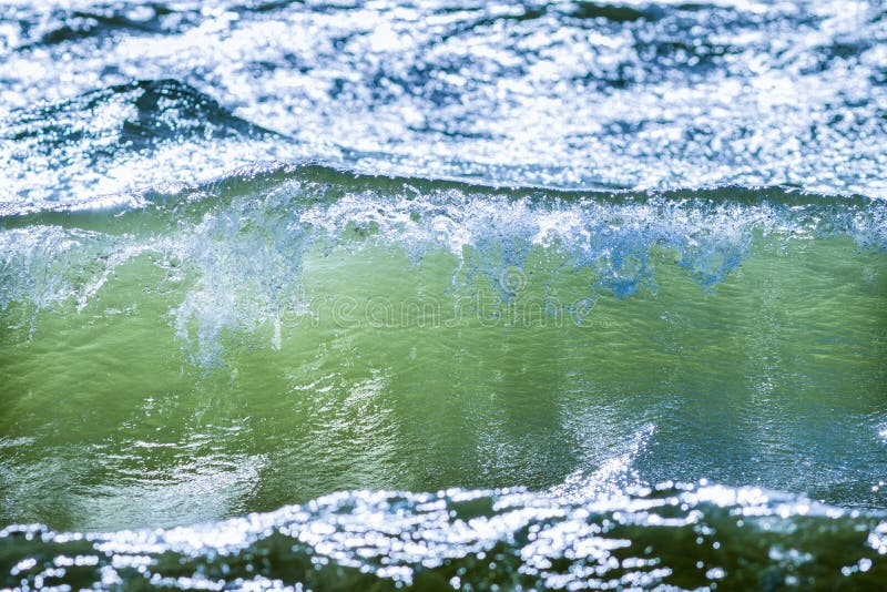 Breaking Waves of Clear Green Water Stock Photo - Image of blue, bright ...
