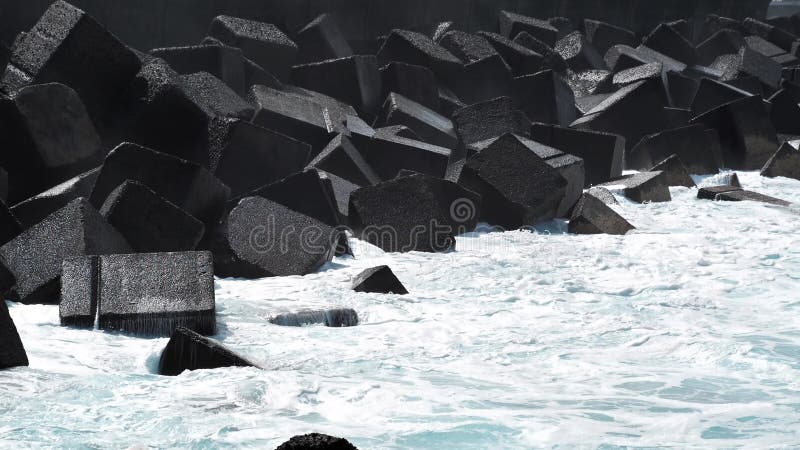 Breaking Waves and Cubic Wave Breakers Stock Video - Video of seascape ...