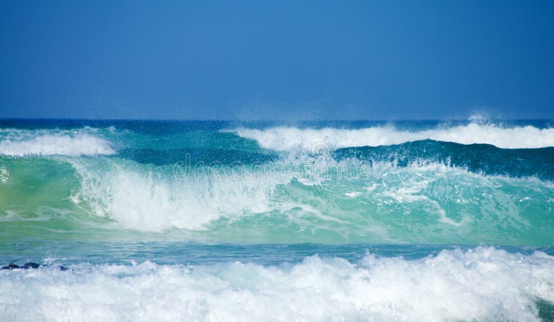 Breaking waves stock image. Image of spray, wave, power - 32347333