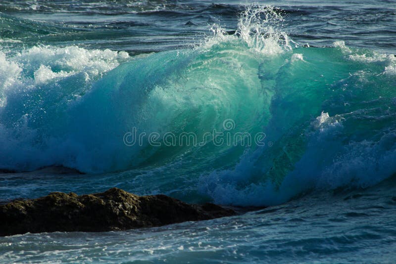 Breaking waves stock photo. Image of curl, natural, powerful - 56271210