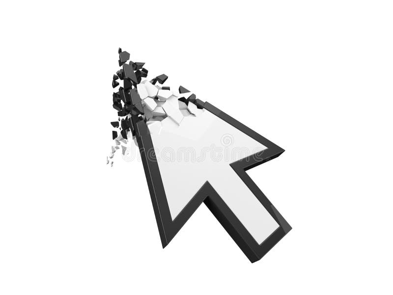 Breaking White Simple Cursor. Internet Error and Sanction Concept Stock ...