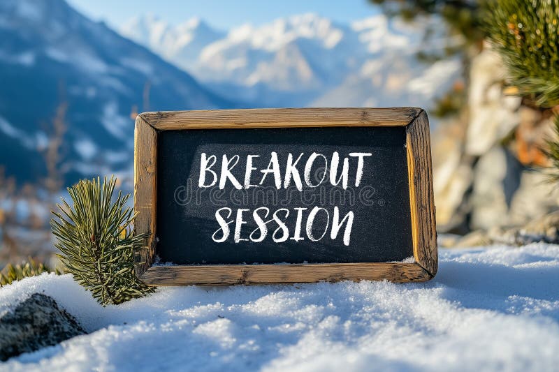 Breakout Session Message Written on Chalkboard Stock Image - Image of ...