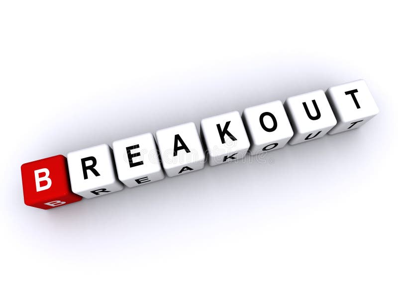 Breakout Word Block on White Stock Illustration - Illustration of gush ...