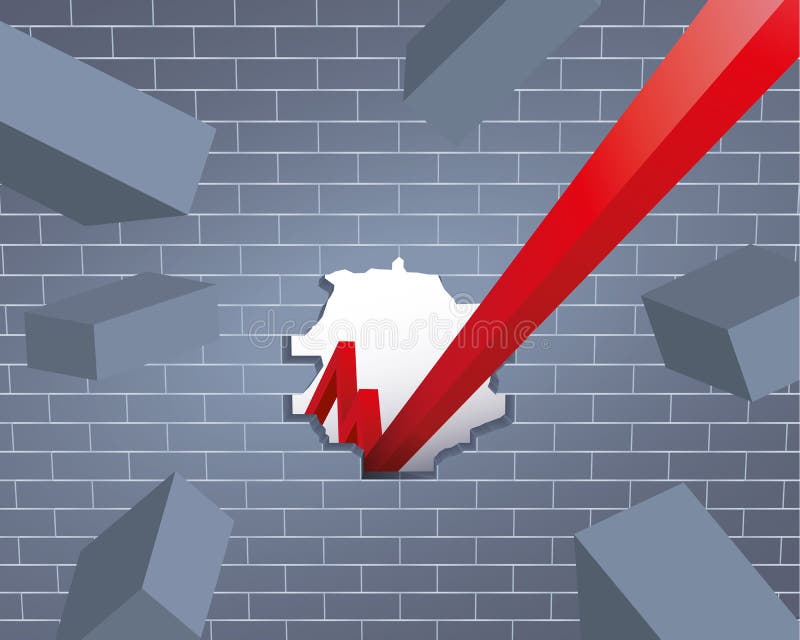 Breakthrough stock vector. Illustration of figures, breakthrough - 18026913