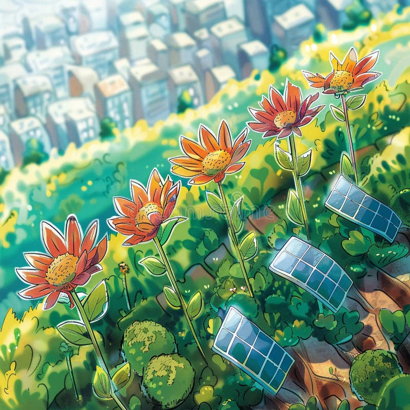 Biodegradable Solar Cells Stock Illustrations – 4 Biodegradable Solar ...