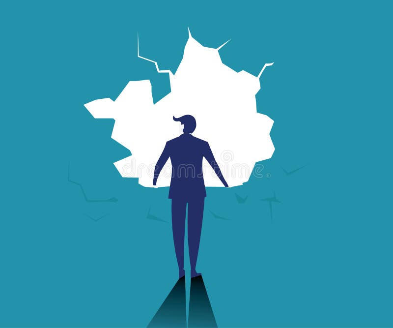 The breakthrough stock illustration. Illustration of growth - 48670736