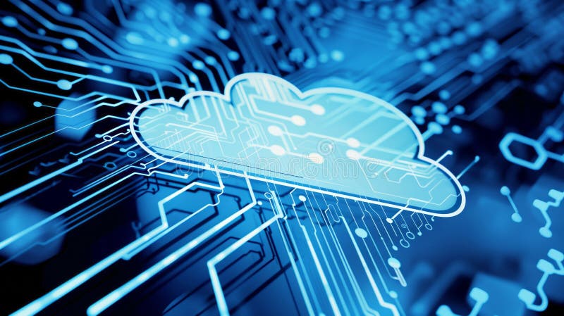 A Breakthrough in Cloud Computing Technology Stock Illustration ...