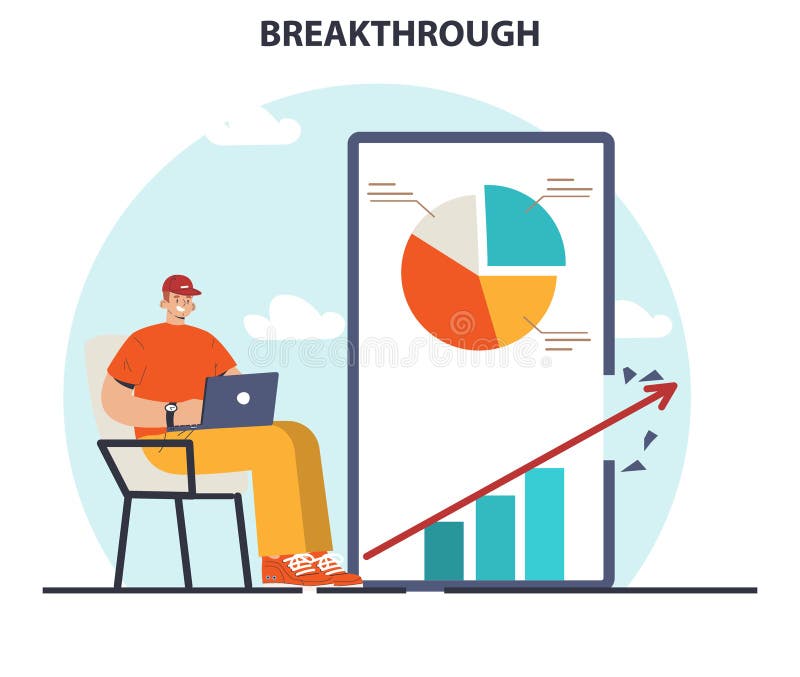 Breakthrough Concept. Courage and Motivation To Break the Obstacle ...