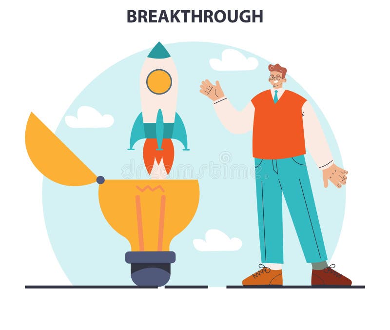 Breakthrough Concept. Courage and Motivation To Break the Obstacle ...