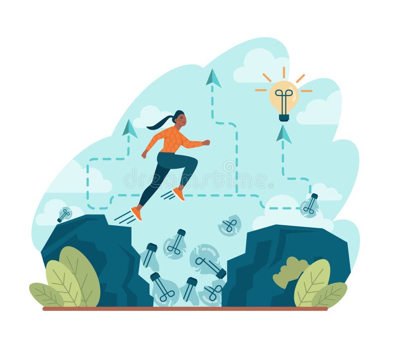 Breakthrough Concept. Courage and Motivation To Break the Obstacle ...