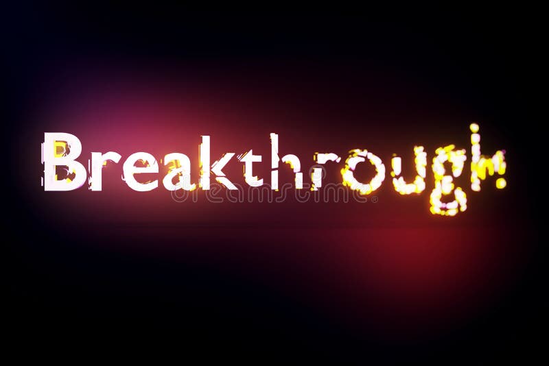 Breakthrough Break through Word Glass Breaking Stock Illustration ...