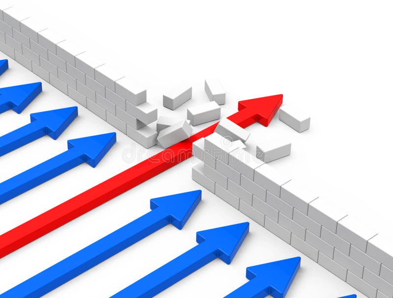 The breakthrough stock illustration. Illustration of breakthrough ...