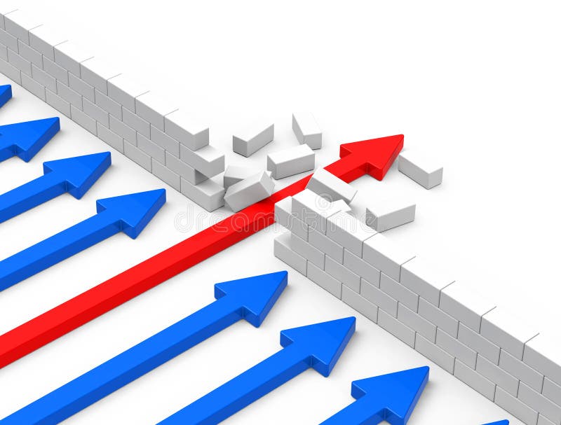 The breakthrough stock illustration. Illustration of hole - 49061172