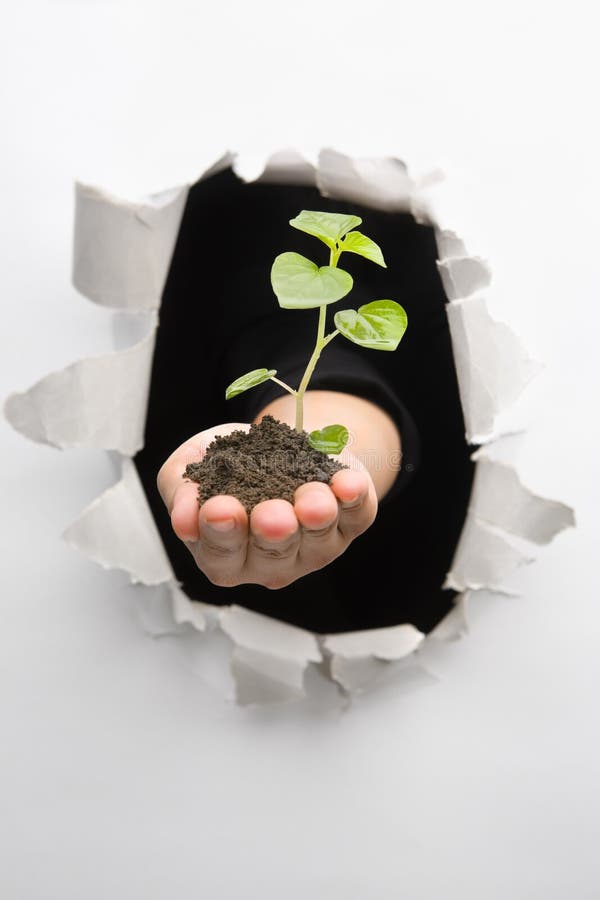 Breakthrough in Environment Innovation Stock Photo - Image of holding ...