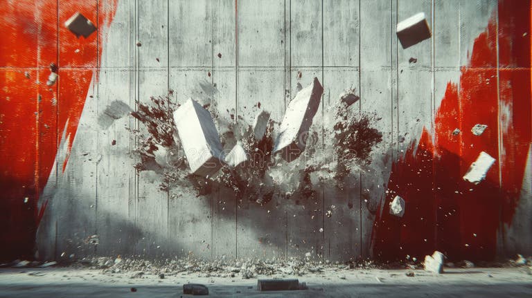 Breakthrough Exploding Milestone Flag Stock Illustration - Illustration ...