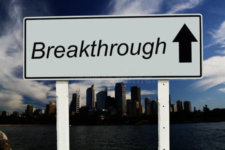 Breakthrough Go Straight Sign Stock Photo - Image of breakthrough ...