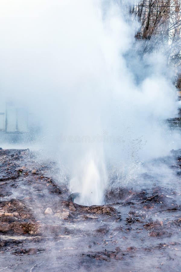 Breakthrough of a Heating Main with Hot Water in Underground ...