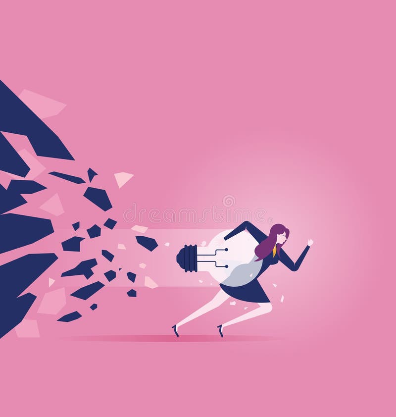 Breakthrough Idea. New Creativity Idea Concept Stock Vector ...