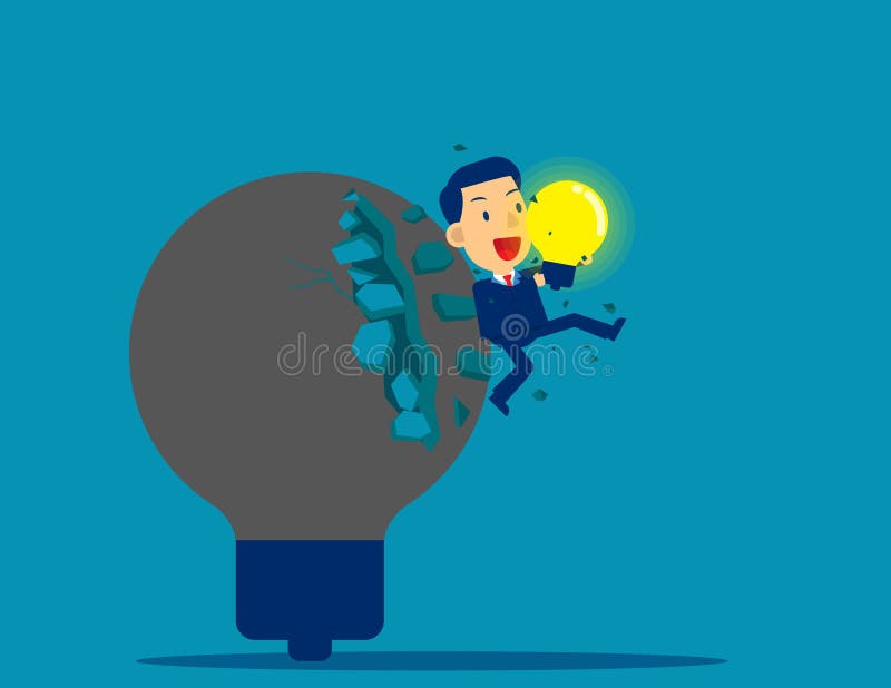 Breakthrough Idea. New Creativity Idea Concept Stock Vector ...