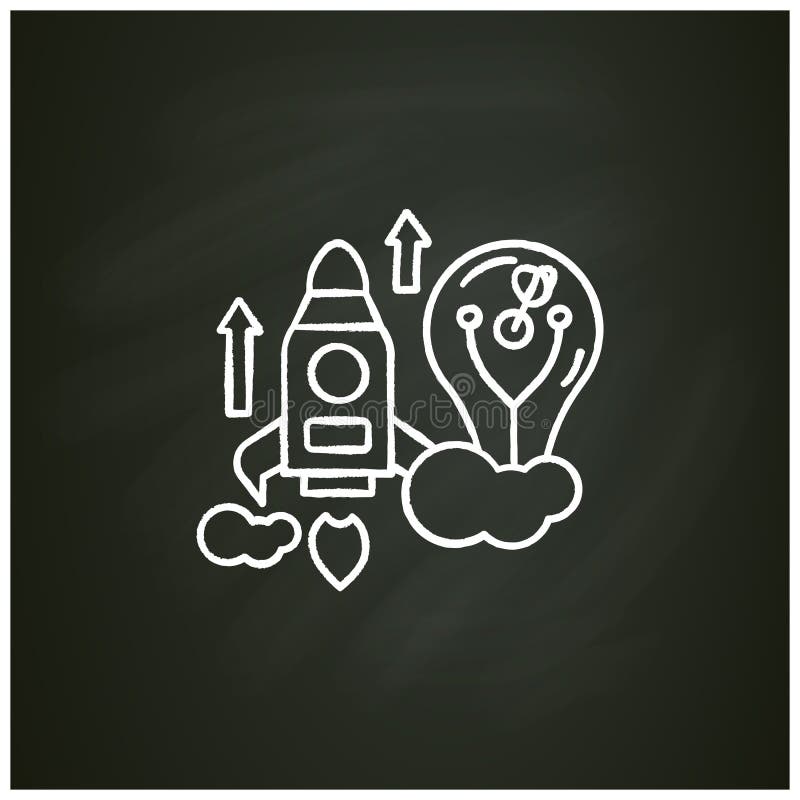 Breakthrough Innovation Chalk Icon Stock Vector - Illustration of ...