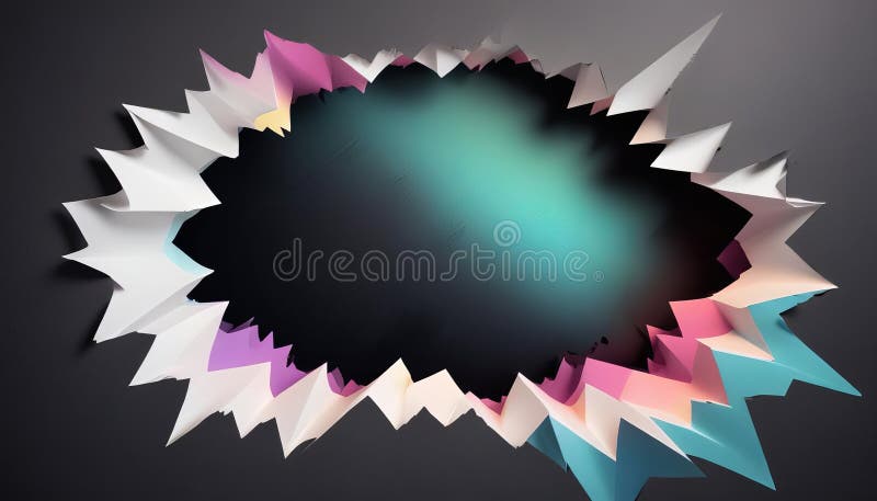 Breakthrough Paper Hole with Black Textured Background Stock ...