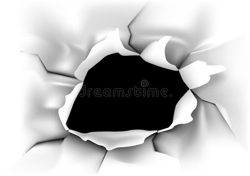 Breaking Through Paper Drawing