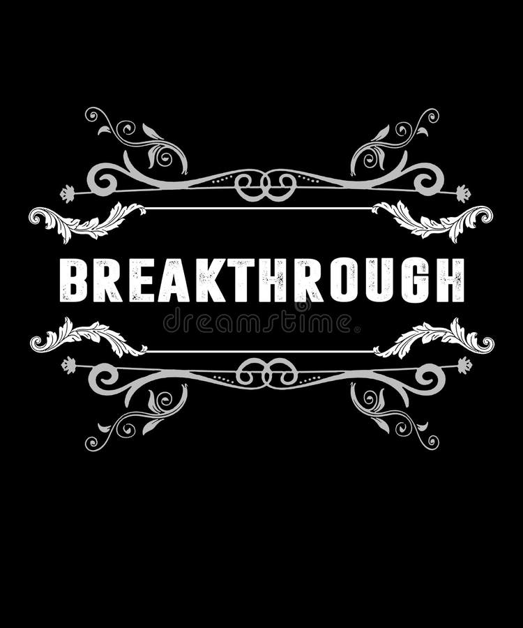 Breakthrough word retro stock illustration. Illustration of break ...