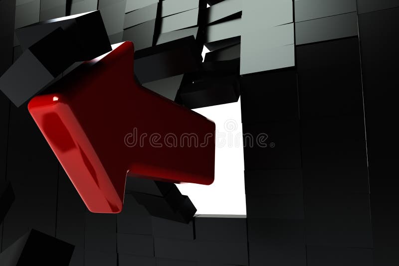 Breakthrough stock illustration. Illustration of business - 123822225