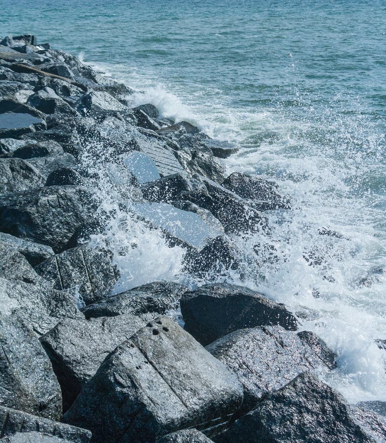 Coastal Breakwater UK stock photo. Image of defenses - 27859460