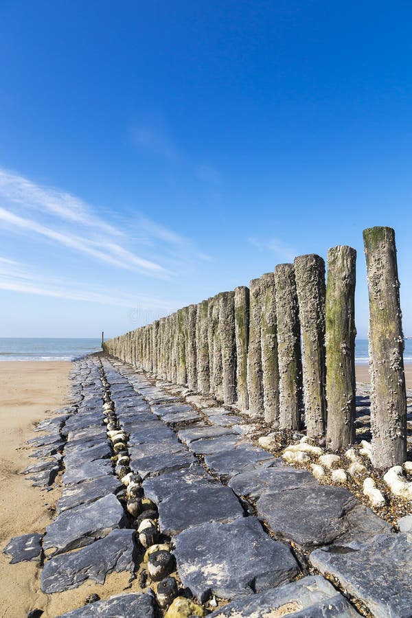 Breakwater on beach stock photo. Image of breakwater - 37560572
