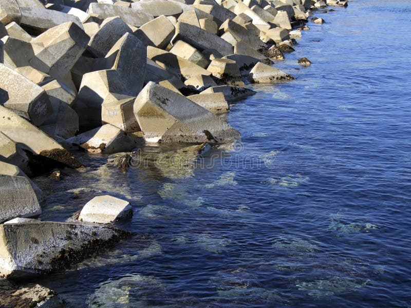 Breakwater Blocks stock image. Image of construction, protect - 1751363