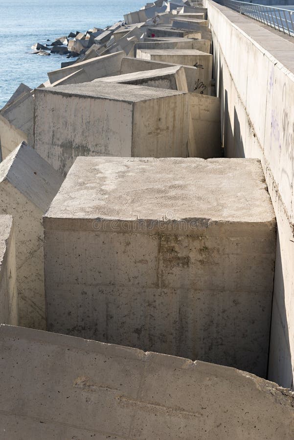 Breakwater cement blocks stock photo. Image of breakwater - 48583360