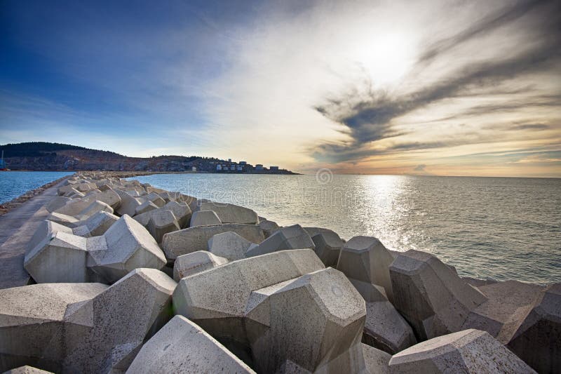 Breakwater stock photo. Image of ocean, shore, barrier - 29956122