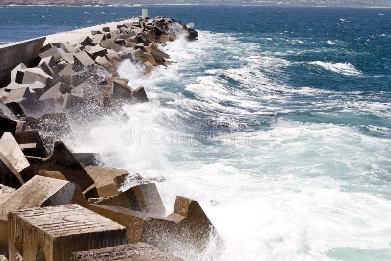 Breakwater Concrete Structures Stock Image - Image of breakwater ...