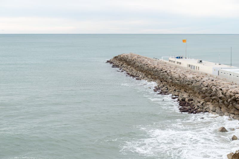 Breakwater port protector stock photo. Image of nature - 63258280